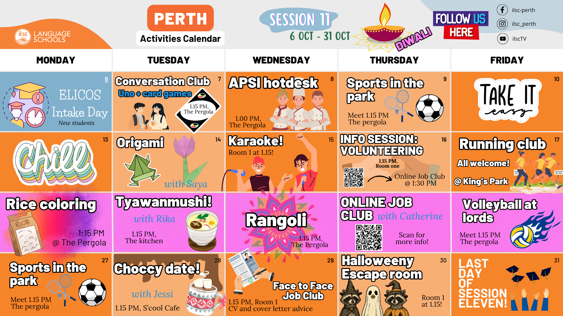 ILSC Australia Current Activities Calendars